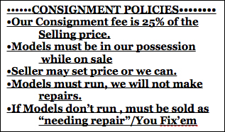 HO Model Train Consignment Sale